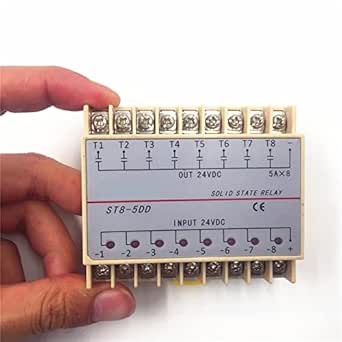 5DD 8 Channel Din Rail SSR Eight Input Output 24VDC Single Phase DC ...