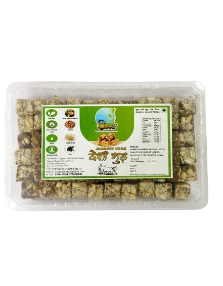 OM GUD | Desi Gud Mixed with Dried Ginger Powder, Peanut, Sesame Seeds ...