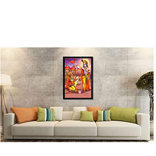 Dharvika Innovations Krishna Arjun Mahabharat Rath Painting Vinyl ...