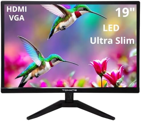 C3Tech Monitor LED 19 Polegadas MR-19 Preto, anti-reflexo com reducao de Luz Azul, conectores de ...