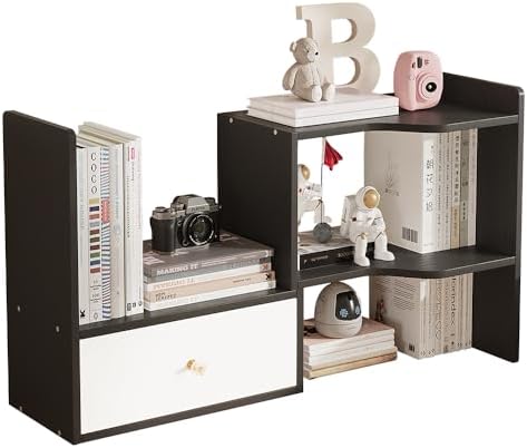 Amazon.com: W WWEENUO Expandable Wood Desktop Bookshelf, Freestyle ...