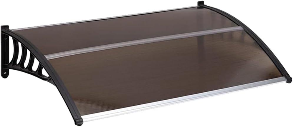 Amazon.com : Premios Door Canopy Window Awning Curved Rain Cover, Patio ...