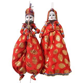 Urvi Creations 1 Pair Rajasthani Jaipuri Handicrafted Handmade Puppets ...