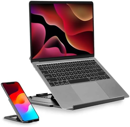 GIZGA essentials 2-in-1 Laptop and Mobile Stand, Ergonomic Design, 360 ...