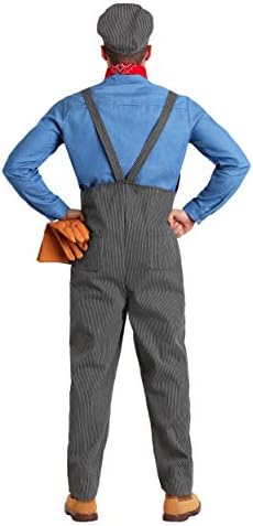Amazon.com: Adult Train Engineer Costume Medium Gray : Clothing, Shoes ...