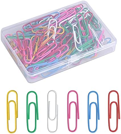 ACCO Vinyl Coated Coloured Paper Clips, 1-1/8-Inch Size, Assorted ...