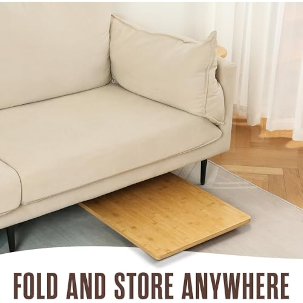 Houseables Folding Floor Table, Bamboo Coffee Table, Floor Desk, 15”H x ...