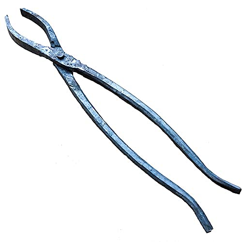Hjghy Blacksmith Tongs Round Nose Flat Nose Iron Pliers Blacksmiths ...