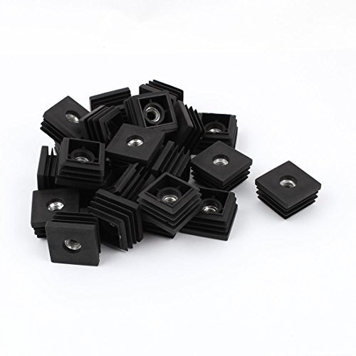 Alcoa Prime30mm x 30mm Square 7mm Dia Female Thread Caps Tube Insert 24 ...