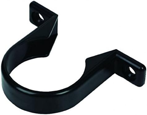 Black Plastic Saddle Pipe Clip Pack of 10 Various Sizes 12mm up to 90mm ...
