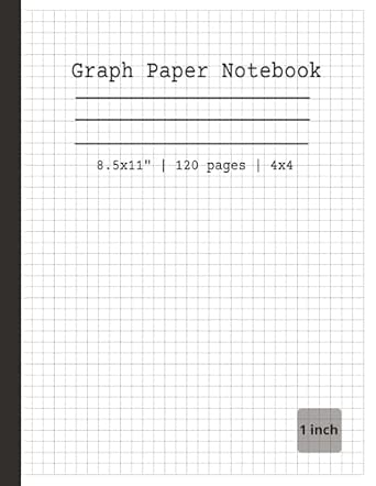 Graph Paper Notebook 8.5x11" | 120 Pages | 4x4: Grid Paper 4 Squares ...
