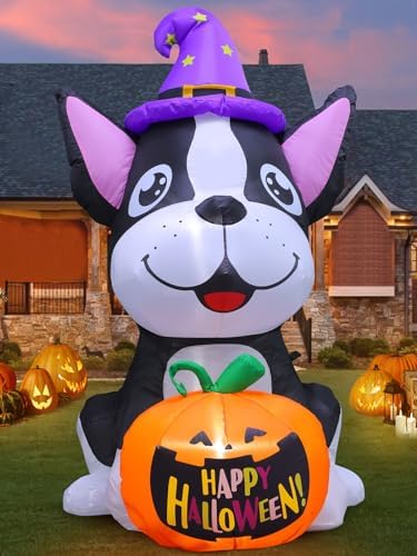 Amazon.com: 9FT Halloween Inflatables Black Pumpkin Decoration with ...