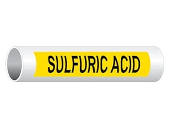 5-Pack 'OIL' Pipe Marker Labels - 8x2 Inch, Yellow With Black Text ...