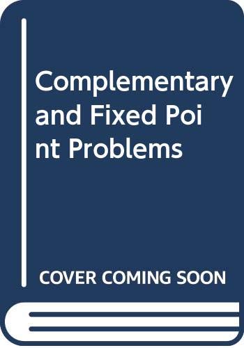 Complementarity and fixed point problems (Mathematical programming ...