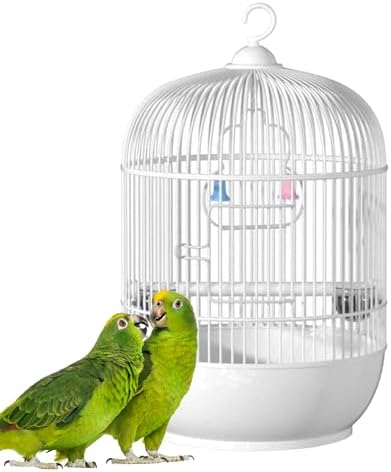 Quzente Bird Carrying Cage, Portable round parrot outdoor cage ...