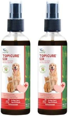 Natural Remedies Topicure Pet Wound Healing Spray, Lick Safe & Non ...