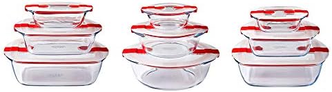 Pyrex Cook and Heat Cook & Heat Set of 3 Rectangular Glass Food ...