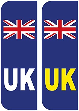 Pack of 2 UK Car Stickers UK Flag Reg Plate Self Adhesive Vinyl for Car ...