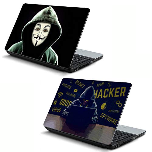 Studio Shubham Anonymus Hacker Combo of 2 Laptop Skin for Laptop dell ...