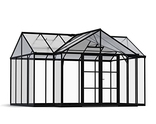 Palram - Canopia Triomphe Chalet 12 Ft. x 15 Ft. Greenhouse Kit, All ...