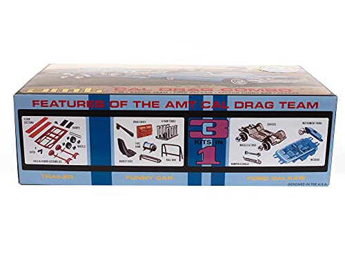 AMT Cal Drag Combo 1964 Galaxie, AWB Falcon & Trailer 1:25 Scale Model ...
