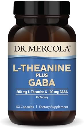 Amazon.com: Dr. Mercola L-Theanine Plus GABA, 30 Servings (60 Capsules), 200 mg L-Theanine and ...
