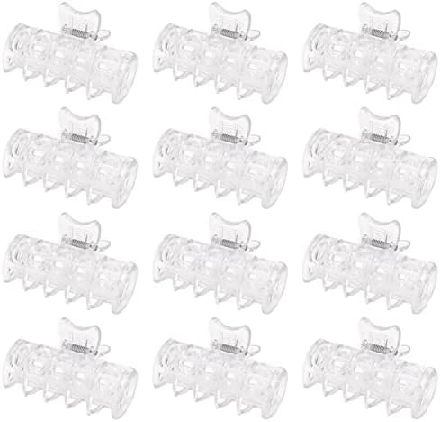Amazon.com : 12pcs Crystal Clear Hair Claw Clips (2.9), Plastic Hair ...