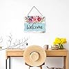 Amazon.com: Whaline Welcome Hanging Sign Front Door Decor Spring Summer ...