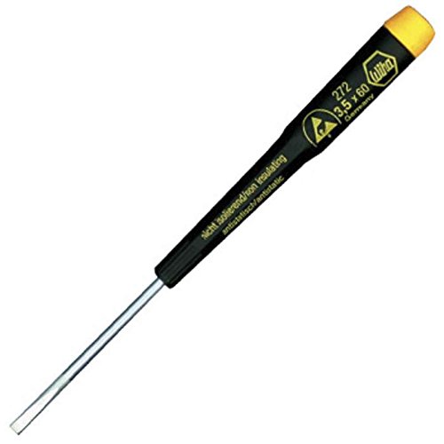 ESD-Safe Precision Slotted Screwdriver with Palm Spinner, 5/64 x 7-11/ ...