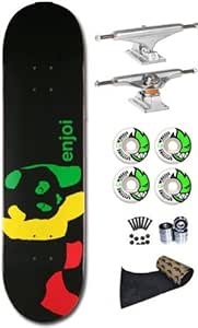Amazon.com : Enjoi Rasta Panda 8.0 Skateboard Deck Complete Independent ...