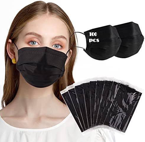Panda Mask (50pcs) Black Face Mask (100pcs) Individually Wrapped ...