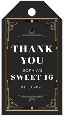 Amazon.com: Andaz Press 60-Pack Personalized Sweet 16 Favor Tags with ...