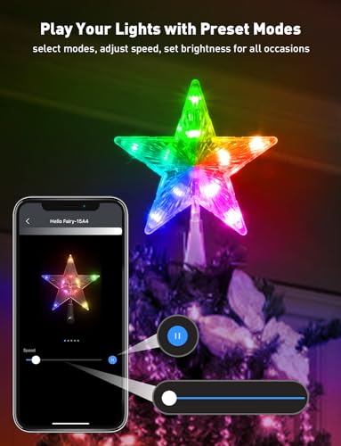 Snapklik.com : Smart Star Tree Topper, 7.6 10LEDs Static Dynamic ...