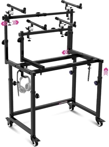 Amazon.com: Liquid Stands 3 Tier Keyboard Stand w/ Wheels Music Studio ...