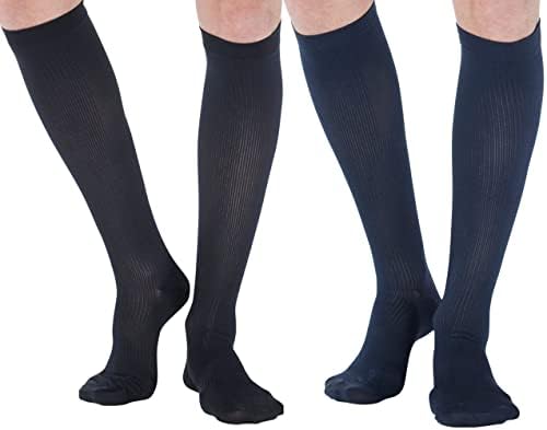Amazon.com: ABSOLUTE SUPPORT (2 Pairs) Made in USA - Compression Socks ...