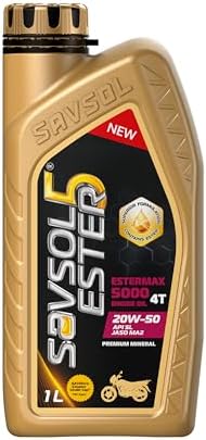 SAVSOL ESTER5 ESTERMAX 5000 4T 20W-50 | Premium Engine Oil for Bikes ...