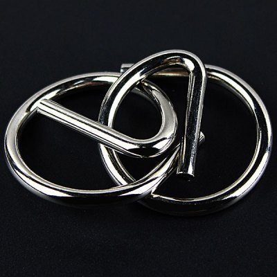 1 Pair E Design Buckle Mental Intelligence Unlock Toy - SILVER : Amazon ...
