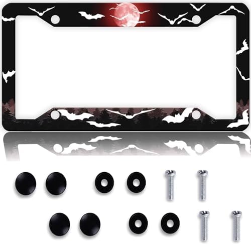 Amazon.com: Spooky Bat License Plate Frame -1Pcs Funny Bats Goth Gothic ...