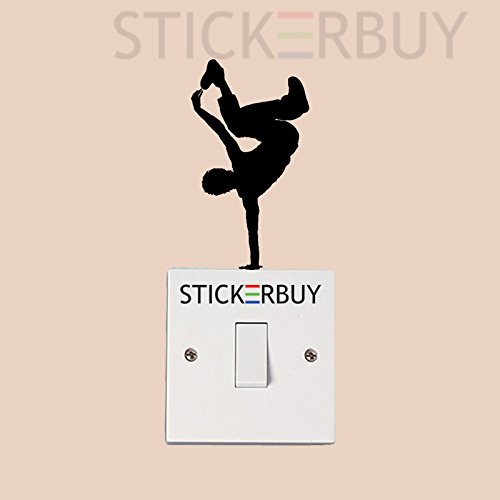 Buy stickerbuy™ Breakdance Dance Boy Fashion Decor Vinyl Wall Switch ...