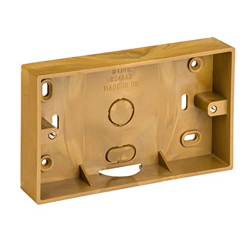 D-Line Twin Socket Box, Patterss Box, Surface Mount Back Box, 28mm deep ...