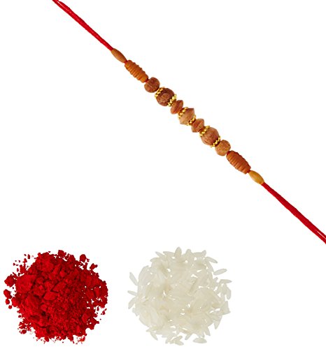 Aheli Fancy Chandan Rakhi Rakhi with Roli Chawal Tilak For Men Boys ...