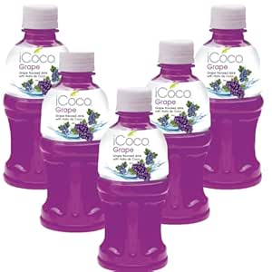 iCoco Fruit Juice with 25% NATA De Coco Full of Fruit Fibers No Added Colors 300ml (Pack of 6 ...