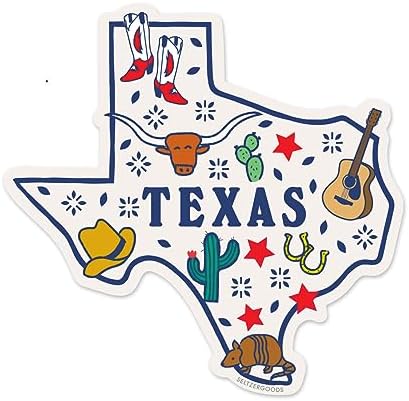 Amazon.com - Texas Sticker USA States Decal for Wall, Laptop, Cell ...