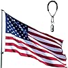 Amazon.com : Service First 25 FT Telescoping Flagpole Silver Edition ...