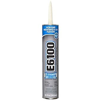 E6000 E6100 252031 Industrial Adhesive Cartridge 10.2 fl oz Black ...