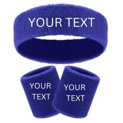 Amazon.com: Custom sport Headband & sweatband set -Custom Text or ...