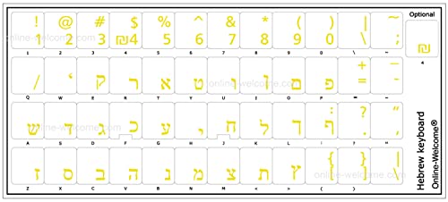 Buy Online-Welcome Hebrew Keyboard Stickers Transparent Background ...