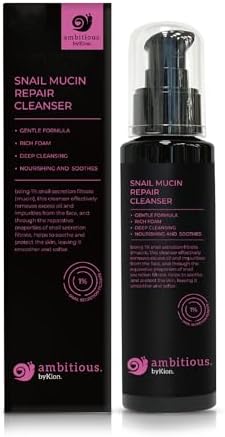 Amazon.com: byKion ambitious Snail Mucin Cleanser 3.38 fl.oz 100ml, Hydrating Gel Cleanser for ...