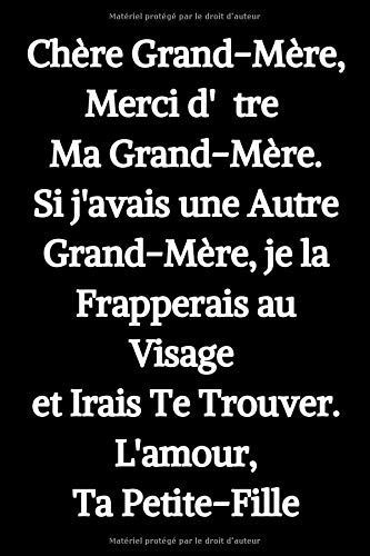 Chere Grand Mere Merci Detre Ma Grand Mere Ta Petite | Desertcart Aruba