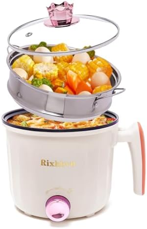 Amazon.com: Rixhbvn Hot Pot Electric with Steamer, Rapid Noodles Cooker ...